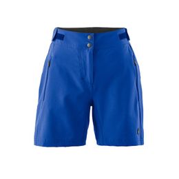 Gonso Damen Fahrradhose &raquo;Adventure Super Shorts W&laquo; Damen Bike-Shorts, Innenhose mit Sitzpolster, Radhose mit Komfortbund blau 36, Normalgr&ouml;&szlig;en