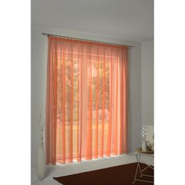 WIRTH Vorhang &raquo;LORCA&laquo; Kr&auml;uselband 1 Stk. tlg. orange Obermaterial: 66% Polyester, 34% Baumwolle