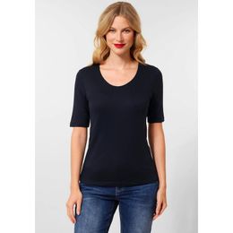 Street One Damen Street One T-Shirt &raquo;Style Palmira&laquo; im Basic-Style blau 40
