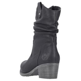 Rieker Damen Westernstiefelette , Cowboyboots, slouchy Schaft, Blockabsatz, mit Innen-Rei&szlig;verschluss schwarz 42