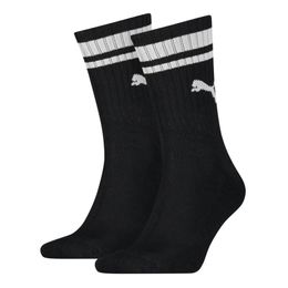 Puma Herren Puma Socken &raquo;Puma UNISEX HERITAGE CREW SOCK&laquo; 2 Stk. tlg. Komfort-Passform, gepolsterte Sohle schwarz 39-42