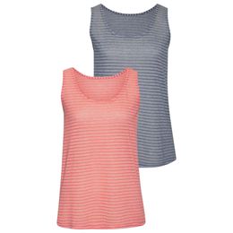 Vivance Top Damen Gr&ouml;&szlig;e XS taubenblau / apricot