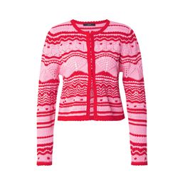 Oui Strickjacke Damen Gr&ouml;&szlig;e S rosa / rot
