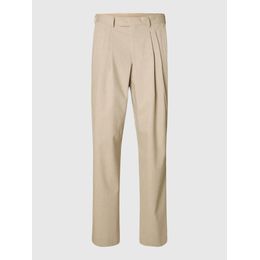 Selected Hose Herren Gr&ouml;&szlig;e 44 sand / wei&szlig;