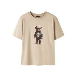 lmtd LIMITED BY NAME IT LMTD T-Shirt Jungen Gr&ouml;&szlig;e 146/152 braun / dunkelgrau / offwhite