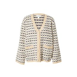 MONKI Strickjacke Damen Gr&ouml;&szlig;e M creme / dunkelgrau / wei&szlig;
