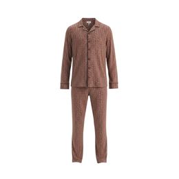 Dagi Pyjama Herren Gr&ouml;&szlig;e M karamell / schoko / wei&szlig;