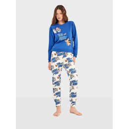 Gisela Pyjama set ' ' Damen Gr&ouml;&szlig;e L azur Winterkleid