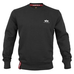 Alpha Industries Basic Sweater Small Logo schwarz, Gr&ouml;&szlig;e S