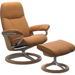 Relaxsessel stressless "Consul", braun (new caramel), B:91cm H:102cm T:79cm, Leder BATICK: BATICK ist ein leicht korrigiertes, durchgef&auml;rbtes und genarbtes M&ouml;belleder, bei dem die meisten Unebenheiten und Spuren in der Regel entfernt wurden.;Leder PALOMA: PALOMA ist ein durchgef&auml;rbtes Semianilin-M&ouml;belleder mit nat&uuml;rlicher Narbung.;ROHLEDER Stoff Q2 FARON: Ein fester zuverl&auml;ssiger Boucl&eacute; mit einem 