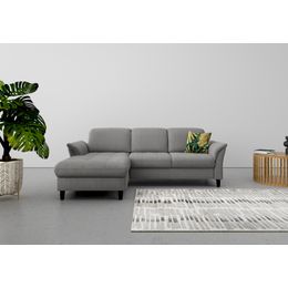 Sit & More Ecksofa SIT & MORE "Maggiore L-Form", grau, B:258cm H:88cm T:173cm, 98% Polyester, 2% Polyamid, Sofas, Ecksofa, wahlweise mit Kopfteilverstellung, Bettfunktion und Bettkasten