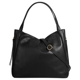 Umh&auml;ngetasche Samantha Look, Damen, Gr. B/H/T: 35cm x 30cm x 14cm onesize, schwarz, Leder, clean, Taschen Umh&auml;ngetasche, echt Leder, Made in Italy