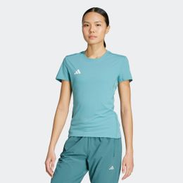 Laufshirt adidas Performance "ADIZERO ESSENTIALS RUNNING", Damen, Gr. XL, powder teal, Obermaterial: 100% Polyester, normal, Rundhals, Shirts Laufshirt