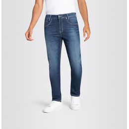 Slim-fit-Jeans MAC "Arne-Pipe light", Damen, Gr. 31, L&auml;nge 32, blau (tiefblau authentic wash), Denim/Jeans, Obermaterial: 88% Baumwolle, 9% Elastomultiester, 3% Elasthan, figurbetont kn&ouml;chellang, Jeans Slim-fit-Jeans, schmaler figurbetonender Schnitt