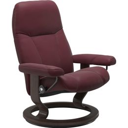 Relaxsessel stressless "Consul", rot (bordeaux batick), B:85cm H:100cm T:77cm, Leder BATICK: BATICK ist ein leicht korrigiertes, durchgef&auml;rbtes und genarbtes M&ouml;belleder, bei dem die meisten Unebenheiten und Spuren in der Regel entfernt wurden.;Leder PALOMA: PALOMA ist ein durchgef&auml;rbtes Semianilin-M&ouml;belleder mit nat&uuml;rlicher Narbung.;ROHLEDER Stoff Q2 FARON: Ein fester zuverl&auml;ssiger Boucl&eacute; mit eine