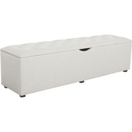 Hockerbank Home Affaire "Knobbed", beige, B:120cm H:42cm T:40cm, Struktur fein (100% Polyester) f&uuml;r Bett Classico, Piazza, Premium und Vega;Struktur (100% Polyester) f&uuml;r Bett Crato und Lucina;Struktur (60% Baumwolle, 40% Leinen) f&uuml;r Bett Kiss;Kunstleder f&uuml;r Bett Natura;Struktur (100% Polyester) f&uuml;r Bett Nordica, Hocker, Hockerbank mit Stauraum, Breite 120 cm und 160 cm