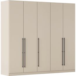 Kleiderschrank Rauch "Dreht&uuml;renschrank Schrank Garderobe W&auml;scheschrank Schlafzimmer AVOLA", beige (beige (champagner)), B:226cm H:210cm T:54cm, Holzwerkstoff, Schr&auml;nke, Kleiderschrank, mit hochwertigen Stangengriffen in Schwarz aus Metall MADE IN GERMANY, Topseller