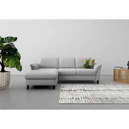 Sit & More Ecksofa SIT & MORE "Maggiore L-Form", grau, B:258cm H:88cm T:173cm, 95% Polyester, 5% Polyamid, Sofas, Ecksofa, wahlweise mit Kopfteilverstellung, Bettfunktion und Bettkasten