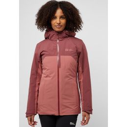3-in-1-Funktionsjacke Jack Wolfskin "HUNBERG 3IN1 JKT W", Damen, Gr. XS, rot (mineral, rot), Obermaterial: 100% Polyester; Futter: 100% Polyester; Innenmaterial: 100% Polyester; F&uuml;llung: 100% Polyester, Jacken