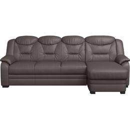 Ecksofa COTTA "Marcus L-Form", braun (mud), B:257cm H:99cm T:162cm, 64% Polyurethan, 25% Polyester, 11% Baumwolle, Sofas, Ecksofa, wahlweise mit Bettfunktion