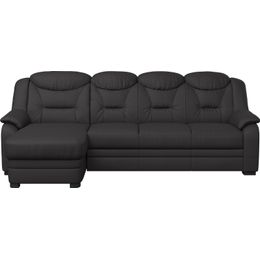 Ecksofa COTTA "Marcus L-Form", schwarz, B:257cm H:99cm T:162cm, 64% Polyurethan, 25% Polyester, 11% Baumwolle, Sofas, Ecksofa, wahlweise mit Bettfunktion