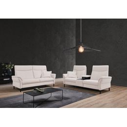 3-Sitzer Home Affaire "Sisto", wei&szlig;, B:200cm H:108cm T:94cm, 100% Polyester, Sofas, inklusive manueller Kopfteilverstellung