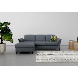 Sit & More Ecksofa SIT & MORE "Maggiore L-Form", grau (dunkelgrau), B:258cm H:88cm T:173cm, 98% Polyester, 2% Polyamid, Sofas, Ecksofa, wahlweise mit Kopfteilverstellung, Bettfunktion und Bettkasten