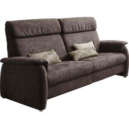 2-Sitzer Home Affaire "Turin", braun (schlamm), B:155cm H:107cm T:97cm, Sofas, mit motorischer Relaxfunktion, auch in Leder