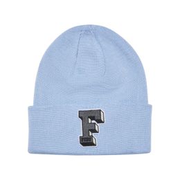 Beanie Fubu "Fubu Accessoires FA224-001-3 COLLEGE BEANIE LIGHT BLUE/ANTHRA", Herren, Gr. onesize, blau, anthrazit, Kunstfaser, M&uuml;tzen Beanie