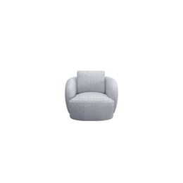 Sessel FLEXLUX "Torino, rund, drehbar, Einzelsofa, Polstersessel", grau (sandy shell), B:90cm H:85cm T:92cm, 100% Polyester, Sessel, Sessel, Modernes, organisches Sessel-Design, Kaltschaum, Wellenunterfederung