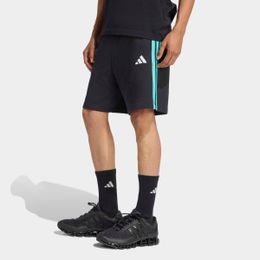 Shorts adidas Performance "MERCEDES - AMG PETRONAS FORMEL 1 TEAM DNA", Herren, Gr. 3XL, N-Gr, schwarz, semi mint rush, Obermaterial: 55% Baumwolle, 36% Polyester, 9% Viskose, Hosen Shorts