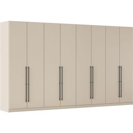Kleiderschrank Rauch "Dreht&uuml;renschrank Schrank Garderobe W&auml;scheschrank Schlafzimmer AVOLA", beige (beige (champagner)), B:360cm H:229cm T:54cm, Holzwerkstoff, Schr&auml;nke, Kleiderschrank, mit hochwertigen Stangengriffen in Schwarz aus Metall MADE IN GERMANY, Topseller