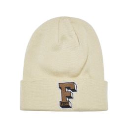 Beanie Fubu "Fubu Accessoires FA224-001-2 COLLEGE BEANIE CREME/BROWN", Herren, Gr. onesize, creme, braun, Kunstfaser, M&uuml;tzen Beanie