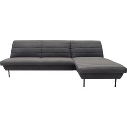 Ecksofa "LOOKS IX L-Form", blau (blau, grau), B:274cm H:92cm T:168cm, 70% Polyester (recycelt), 30% Polyester, LOOKS by Wolfgang Joop, Sofas, Ecksofa, Quersteppung, ohne Armlehnen