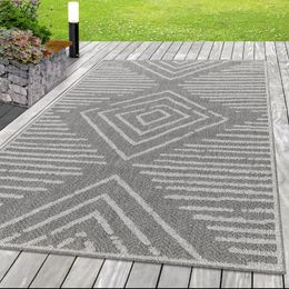 Teppich Ayyildiz Teppiche "ARUBA 4902", grau, B:120cm H:6mm L:170cm, Polypropylen, Teppiche, Teppich, Pflegeleicht, Modern, In- und Outdoor geeignet