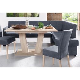 Eckbank Home Affaire "Umag", blau, B:210cm H:89cm T:160cm, 100% Polyester Primabelle ( Microfaser );100% Polyester Duncan ( Luxus-Microfaser), Sitzb&auml;nke, Eckbank, 210 x 60 cm
