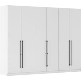 Kleiderschrank Rauch "Dreht&uuml;renschrank Schrank Garderobe W&auml;scheschrank Schlafzimmer AVOLA", wei&szlig; (alpinwei&szlig;), B:271cm H:210cm T:54cm, Holzwerkstoff, Schr&auml;nke, Kleiderschrank, mit hochwertigen Stangengriffen in Schwarz aus Metall MADE IN GERMANY, Topseller