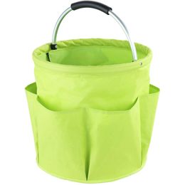 Gartensack Maximex, gr&uuml;n, B:35cm H:35cm, Polyester, Auffangbeh&auml;lter, Aufbewahrungskorb mit 6 Taschen f&uuml;r Gartenwerkzeug