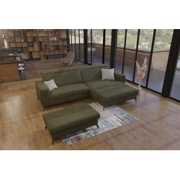 Sit & More Ecksofa SIT & MORE "Bolero L-Form", gr&uuml;n (olive), B:290cm H:88cm T:178cm, 95%Polyester 5%Polyamid, Sofas, Ecksofa