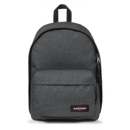 Freizeitrucksack Eastpak "OUT OF OFFICE", Gr. B/H/T: 29cm x 44cm x 22cm, schwarz (schwarz denim), Polyester, Basic, Rucks&auml;cke Freizeitrucksack, Unisex Cityrucksack, Arbeitsrucksack, Schulrucksack mit Logo-Aufn&auml;her