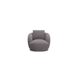 Sessel FLEXLUX "Torino, rund, drehbar, Einzelsofa, Polstersessel", braun (latte), B:90cm H:85cm T:92cm, 100% Polyester, Sessel, Sessel, Modernes, organisches Sessel-Design, Kaltschaum, Wellenunterfederung
