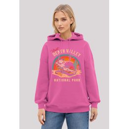 Kapuzenpullover F4NT4STIC "US National Parks Visit Death Valley", Damen, Gr. XS, hyper pink, Obermaterial: 80% Baumwolle, 20% Polyester, oversize, Pullover Kapuzenpullover, Premium Qualit&auml;t