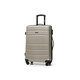 Wittchen Medium suitcase and cosmetic case made of textured in Champagne | Gr.: onesize