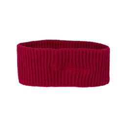 styleBREAKER Strick Stirnband mit Logo in Bordeaux-Rot | Gr.: onesize