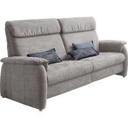 2-Sitzer Home Affaire "Turin", grau (hellgrau), B:155cm H:107cm T:97cm, Sofas, mit motorischer Relaxfunktion, auch in Leder
