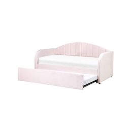 Beliani Tagesbett EYBURIE in Rosa - (W) 99 x (H) 102 x (L) 217 cm | Gr.: onesize