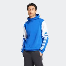 Kapuzensweatshirt adidas Performance "SQUADRA 25 SWEAT HOODIE", Herren, Gr. L, blau (royal blau, wei&szlig;), Obermaterial: 70% Baumwolle, 30% Polyester, angesetztes B&uuml;ndchen, Sweatshirts