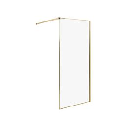 Beliani Duschwand WASPAM in Transparent/Gold - (W) 90 x (H) 190 x (L) 90 cm | Gr.: onesize