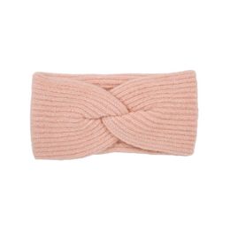 styleBREAKER Strick Stirnband mit Perlrippen Muster und Knoten in Rose | Gr.: onesize