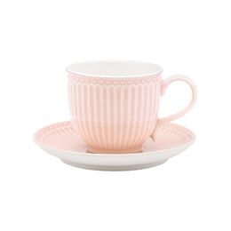 GreenGate Tasse mit Untertasse ALICE PALE PINK Rosa | Gr.: onesize